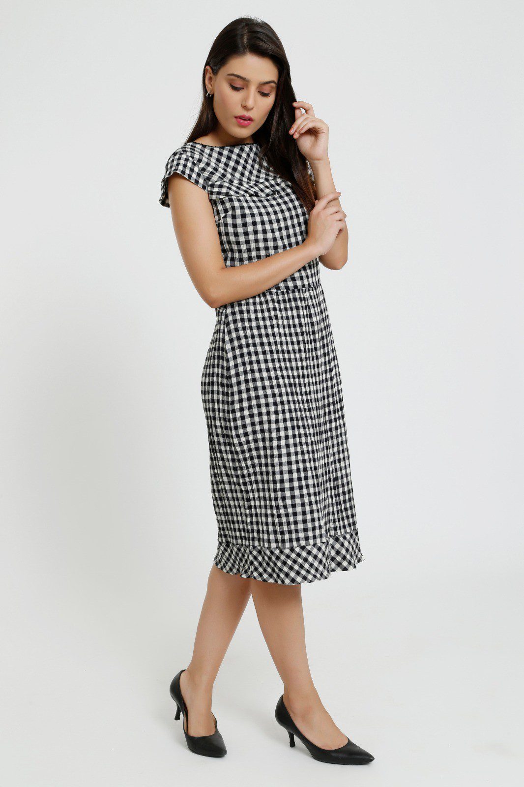 Formal Checked dress – Pinkberry Apparels